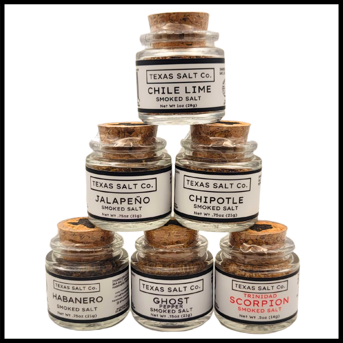 Salts with Heat Gift Set | Smoked Sea Salt and Smoked Peppercorn